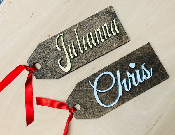 5” Wooden / Rustic gift tags – WhipItUp Engraving Studio