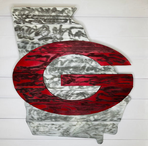 Rustic State of Georgia Sign with G Home / Man Cave Decor – WhipItUp ...